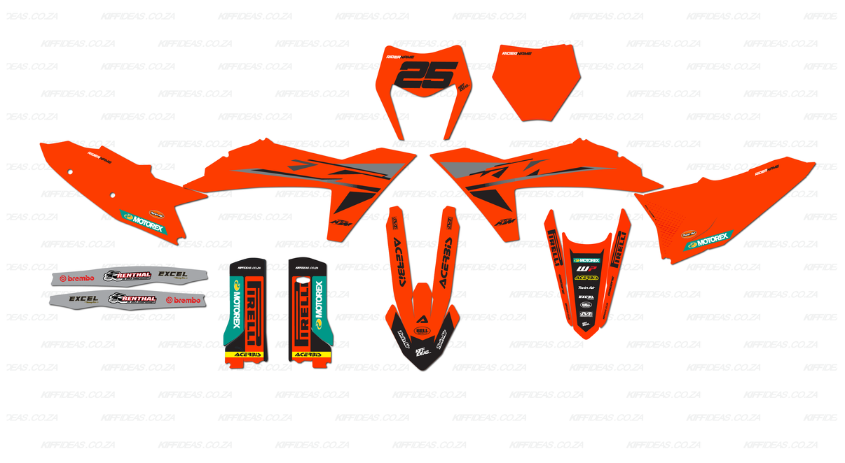 KTM ENDURO '25 GRAPHICS OEM REPLICA KIT – Kiff Ideas